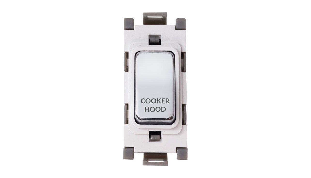 Deta G3560CHW Grid Switch 20A DP Cooker Hood Chrome White Insert Box Of 10