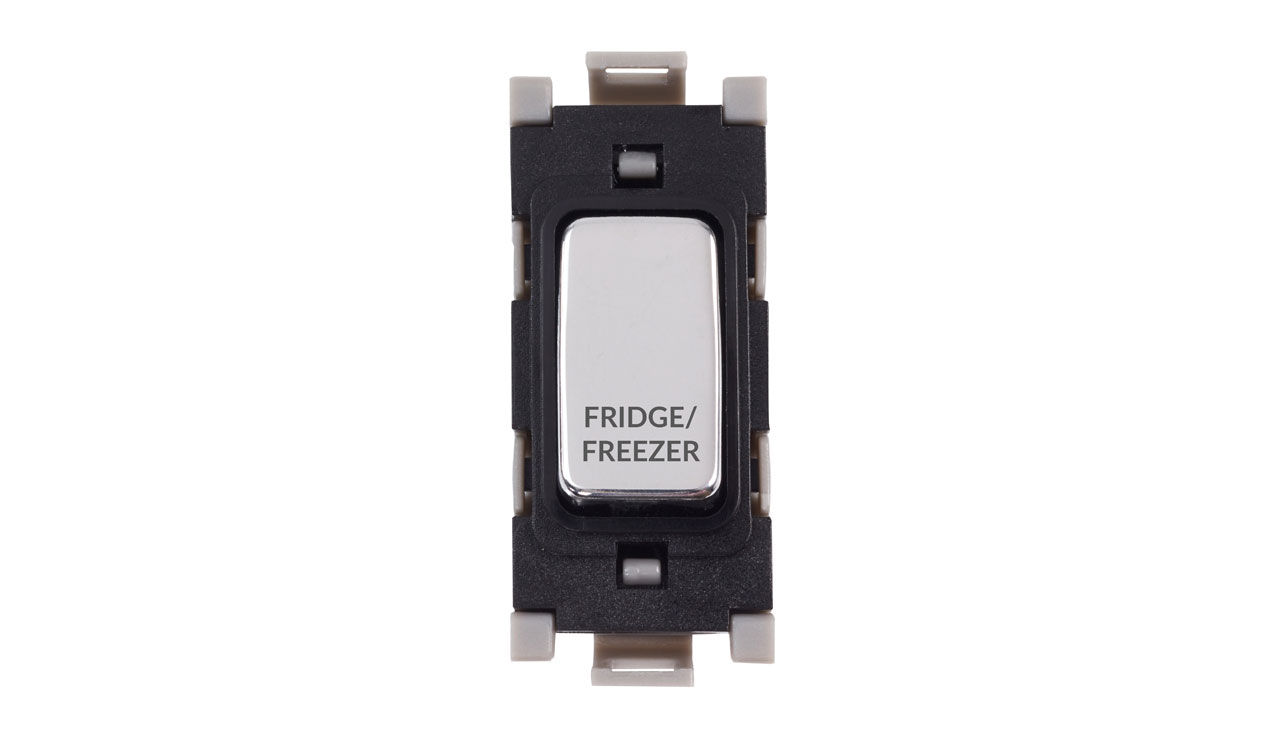 Deta G3562CHB Grid Switch 20A DP Fridge Freezer Chrome Black Insert Box ...