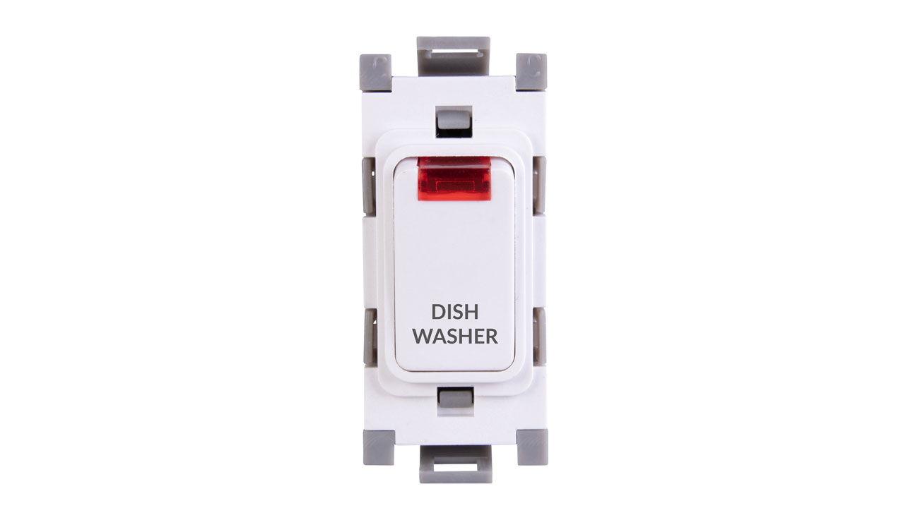 Deta G3576 Grid Switch 20A DP Neon Dish Washer White Box Of 10