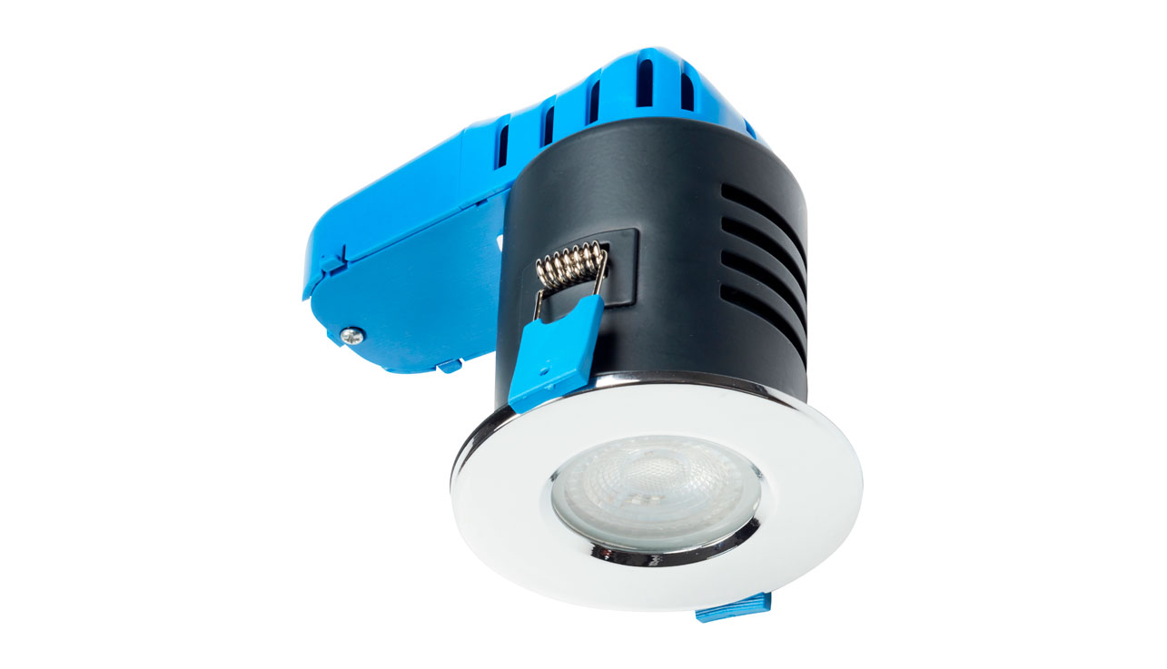 Deta L1701CH4 LED Fire Rated Downlight IP65 4000K Dimmable GU10 Chrome ...