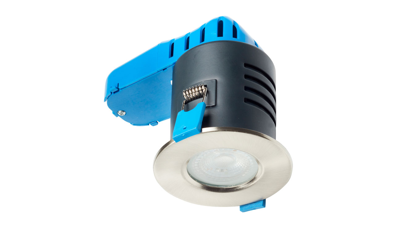 Deta L1701SC4 LED Fire Rated Downlight IP65 4000K Dimmable GU10 Satin ...