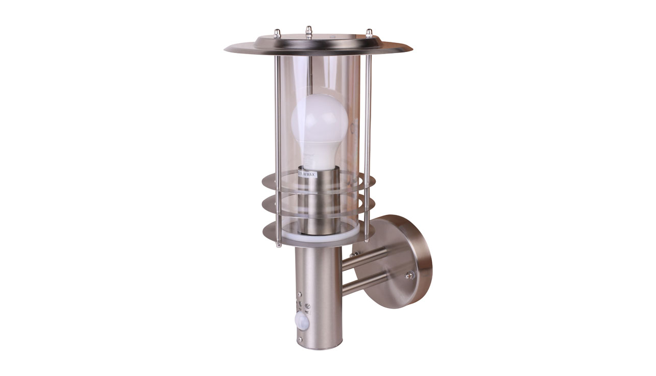 Deta L2863 Lantern with PIR Stainless Steel Box Of 6