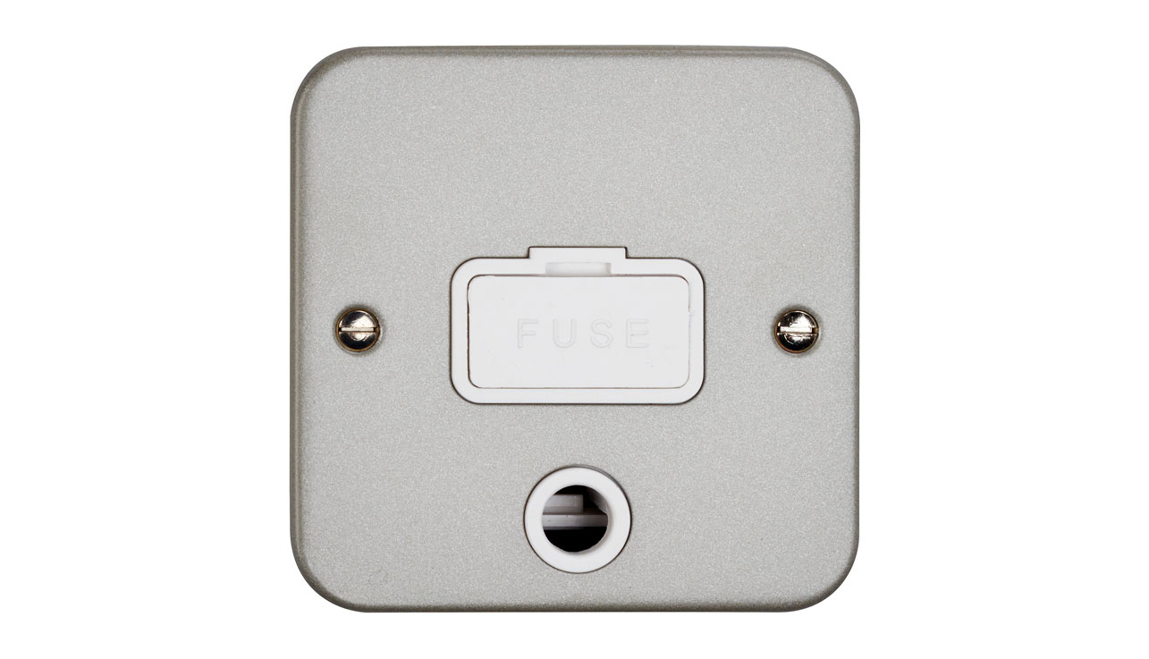 Deta M1210FL Metalclad 13A Unswitched Spur with Flex Outlet Box Of 5