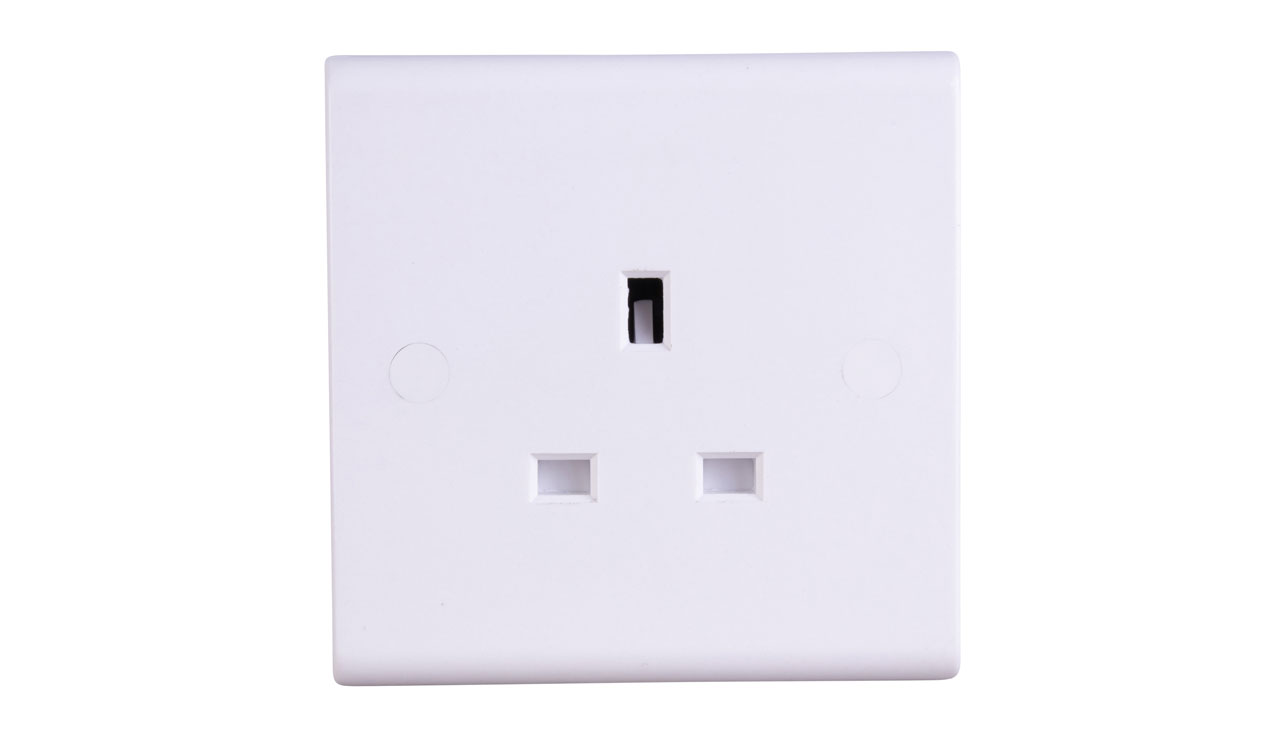 Deta S1206 Slimline 1 Gang 13A Unswitched Socket