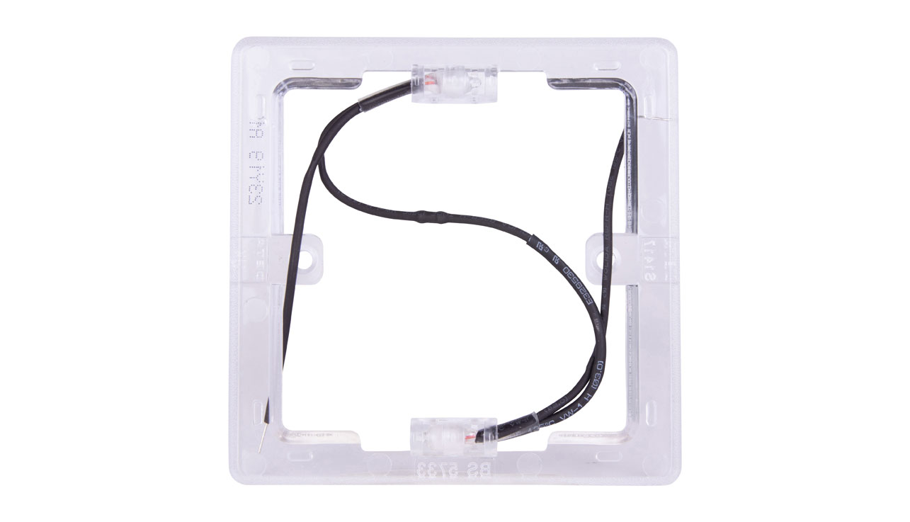 Deta S1417LED Slimline 1 Gang LED Locator Plate White Box Of 10