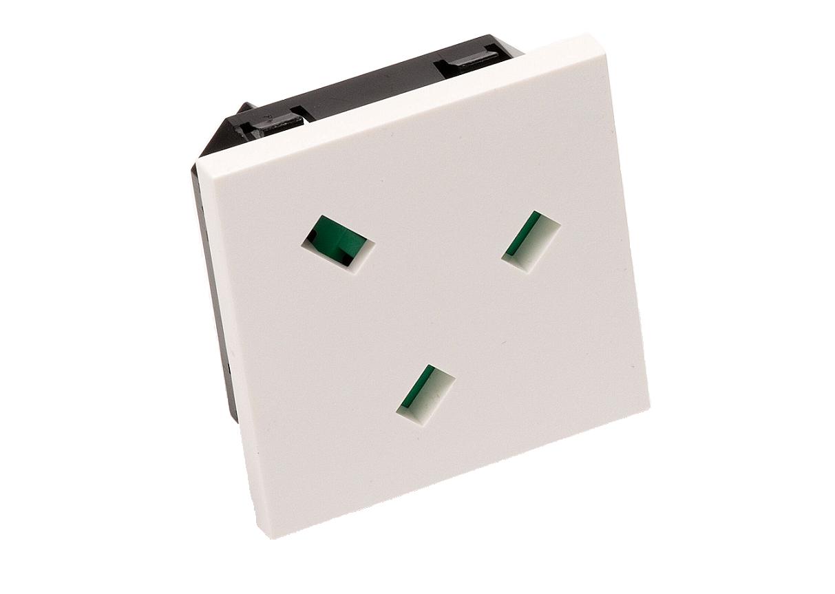 Deta S1444 13A Socket Module 45 Degrees White Box Of 10