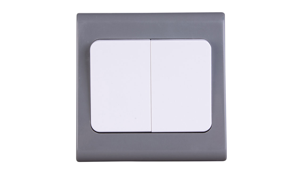 Deta S1462 Slimline Part M 2 Gang 2 Way 10AX Wide Rocker Plate Switch ...