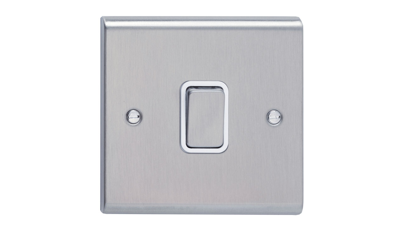Deta SD1390SSW Slimline Decor 20A DP Switch Stainless Steel White ...