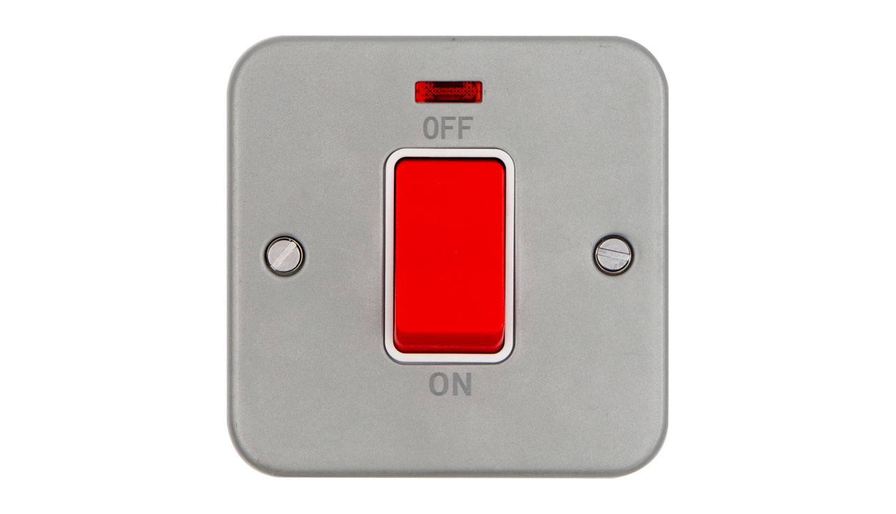 Deta VM1300N Vimark Metalclad 50A DP Switch with Neon
