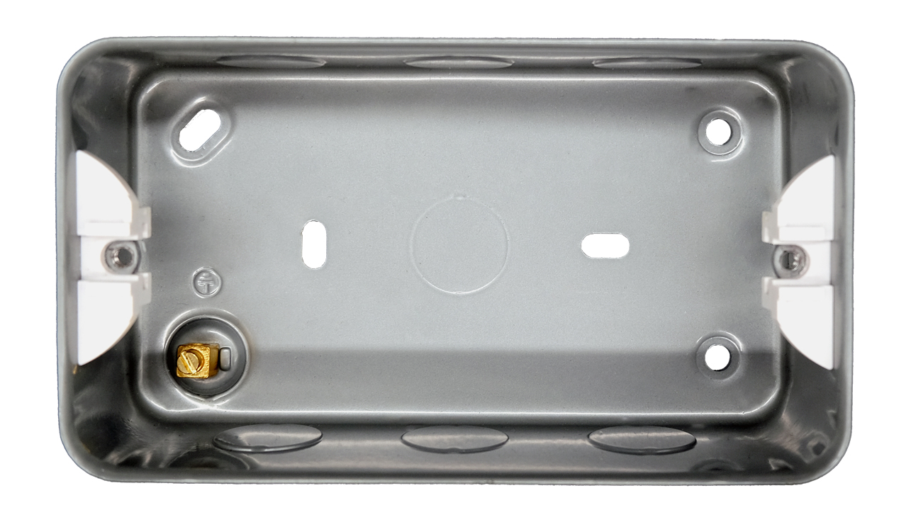 Deta VM2802 Vimark Metalclad 2 Gang Surface Back Box