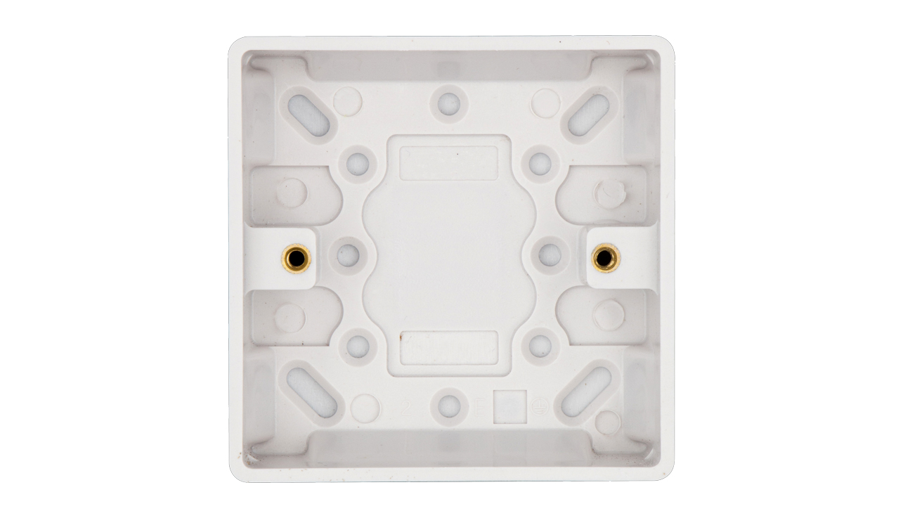 Deta VP1221 Vimark 1 Gang 25mm Pattress Box Curved Edged