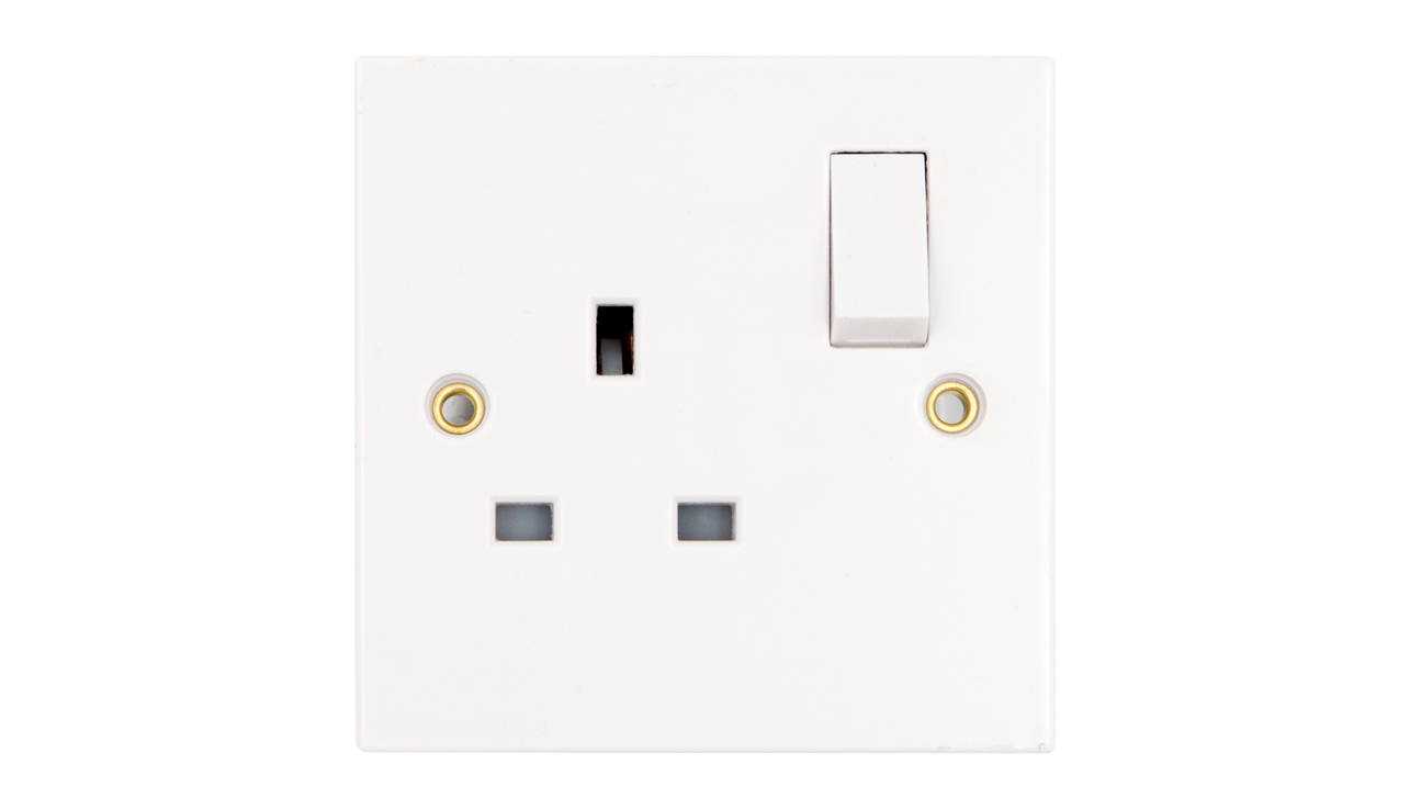 Deta VS1207DP Vimark Square 1 Gang 13A Switched Socket Double Pole