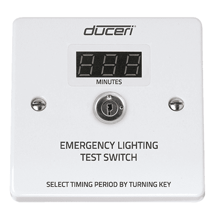 Duceri EMTSLCD Emergency Lighting Test Switch Digital Lcd Display