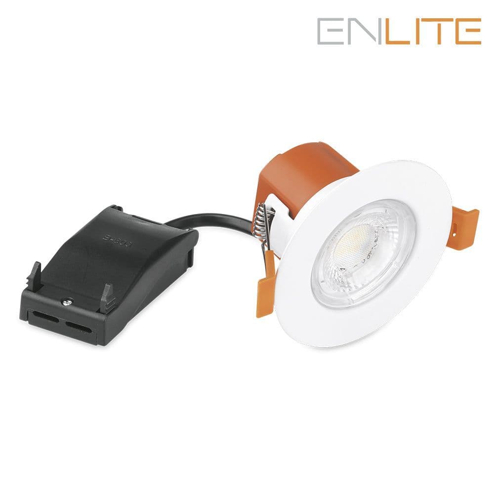 Enlite FD1/CS 6w LED IP65 Fixed Dimmable Fire Rated Downlight White 3/4 ...