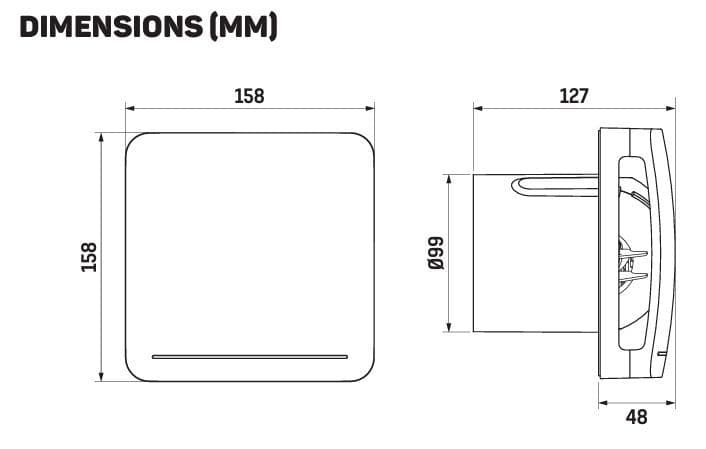 Envirovent ECO-DMEV S-LC DMEV Extractor Fan Continuous Running Standard ...