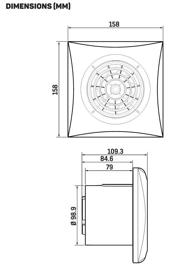 Envirovent SIL100HT Silent Axial Extractor Fan 100mm Model With ...
