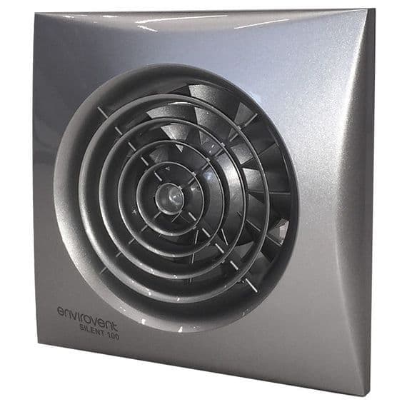 Envirovent SIL100ST Silent Axial Silver Extractor Fan 100mm Model With ...