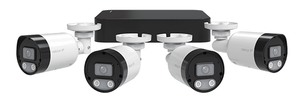 ESP HD View RC24KB4W Rekor IP 24/7 IP Poe 2mp 4ch 4 Camera Bullet Kit ...