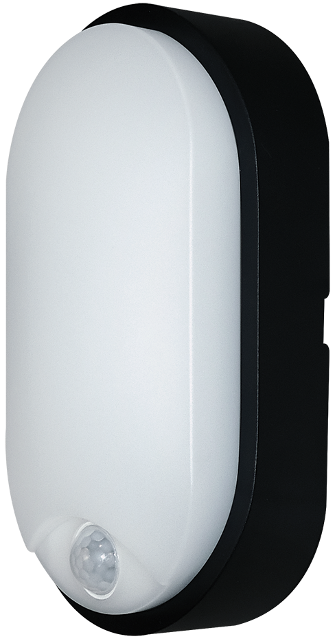 Eterna BHPIRCS Wall Mounted Black IP65 Bulkhead 10W CCT With Integral PIR