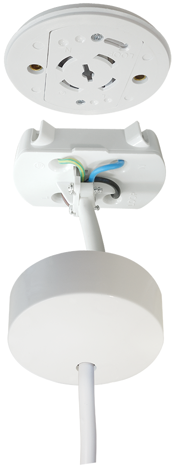 Eterna CR10PW Pre-Wired Plug In White 6A Ceiling Rose