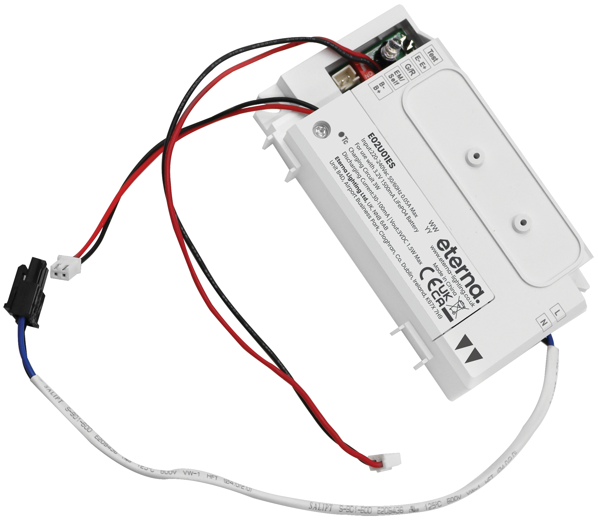 Eterna E02U01ES Plugpack 3W Standard And Self-Test Switchable Emergency ...