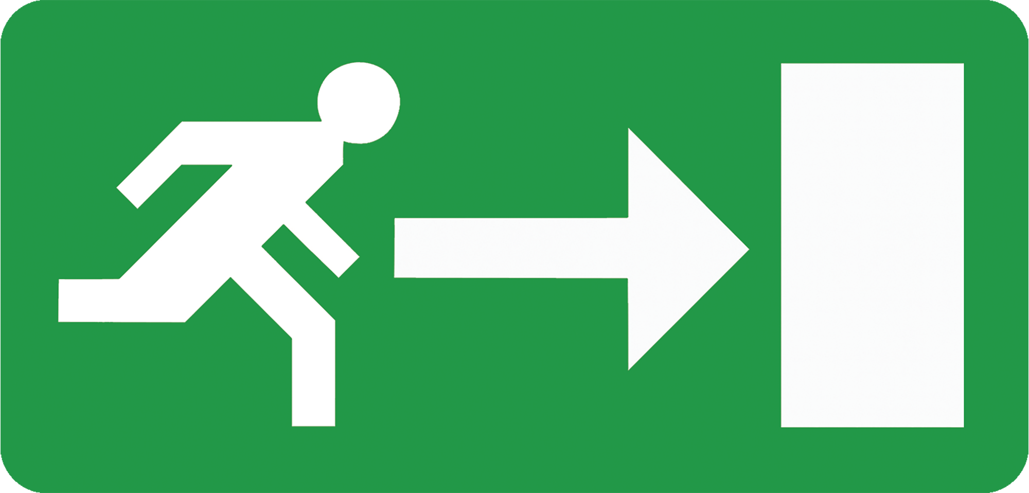 Eterna EBLGDR Right Arrow Legend For EXITBOXM1L And EXIT3MLED