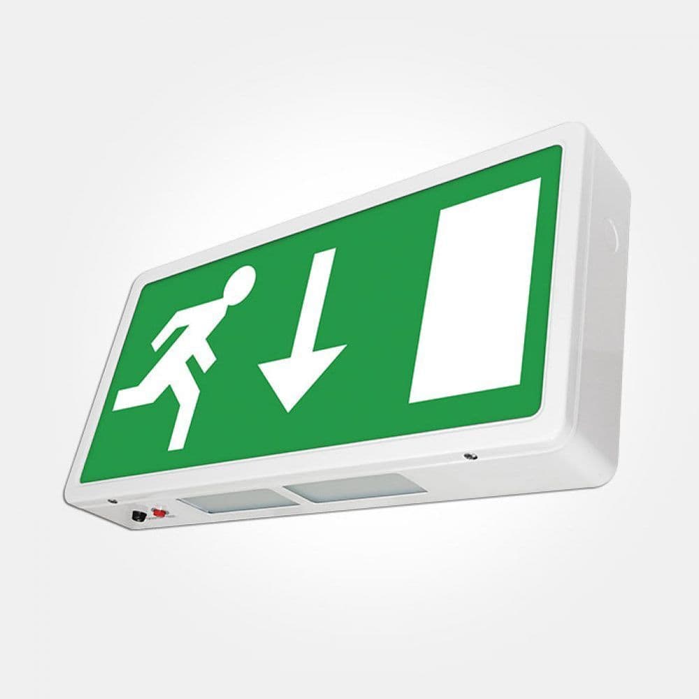 Eterna EXIT3MLED LED maintained emergency exit box sign with signs ...