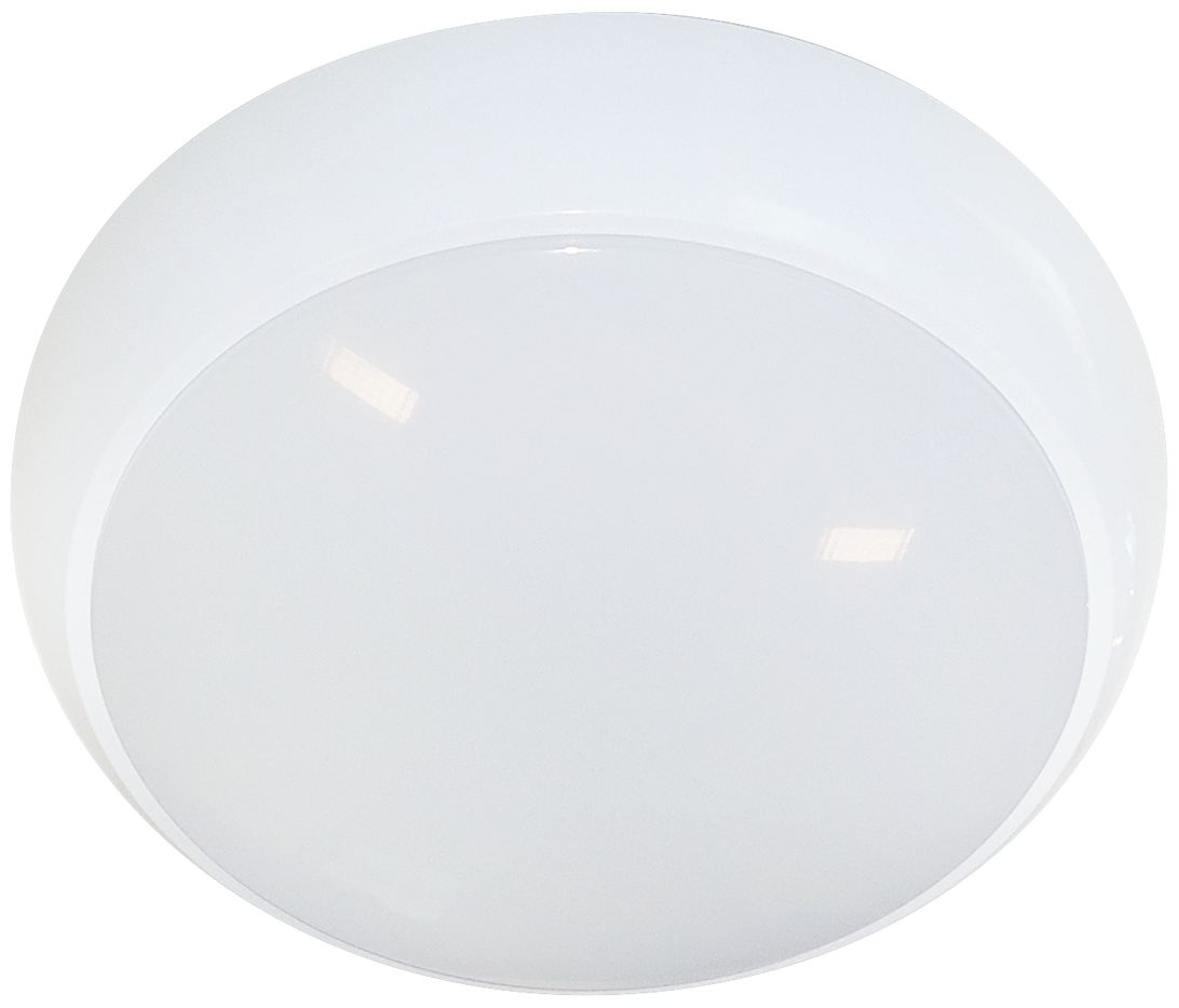 Eterna MSLEDMINSC Slimline Carina Circular White IP65 Bulkhead Opal 9W LED 4200K With MWS