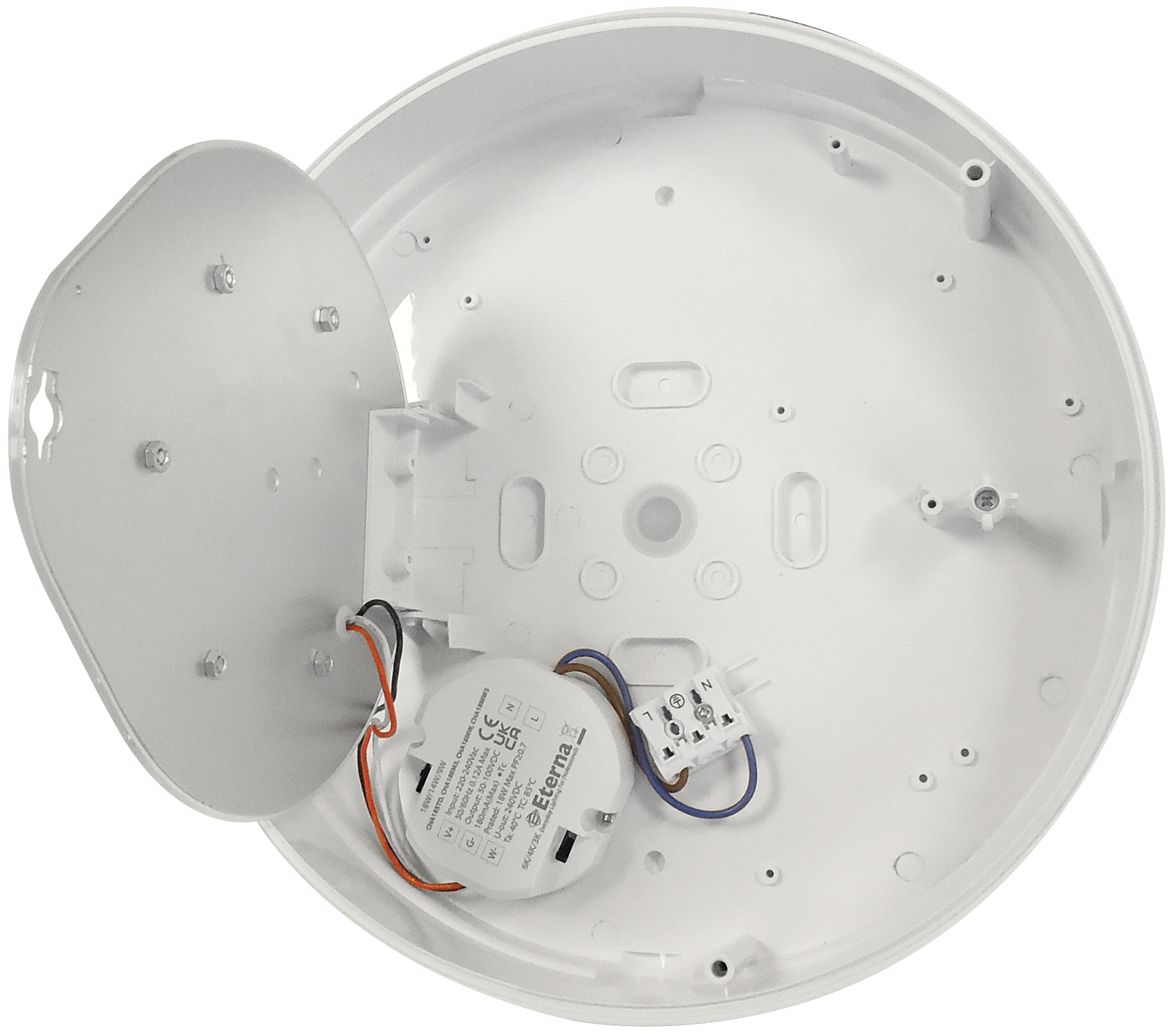 Eterna OPCIREM3 Fresh Prince Circular White IP65 Bulkhead Opal Power ...