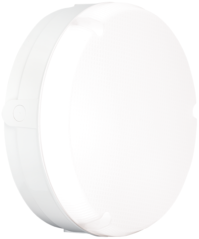 Eterna OPCIRMW Fresh Prince Circular White IP65 Bulkhead Opal Power CCT With Step Dim Sensor
