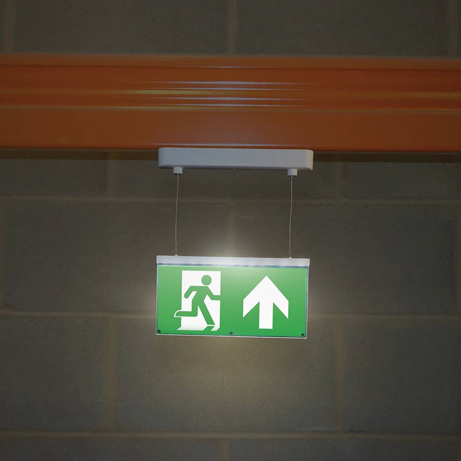 Eterna SESIGNLEM3 Self-Test Emergency Adjustable Suspended White Exit ...