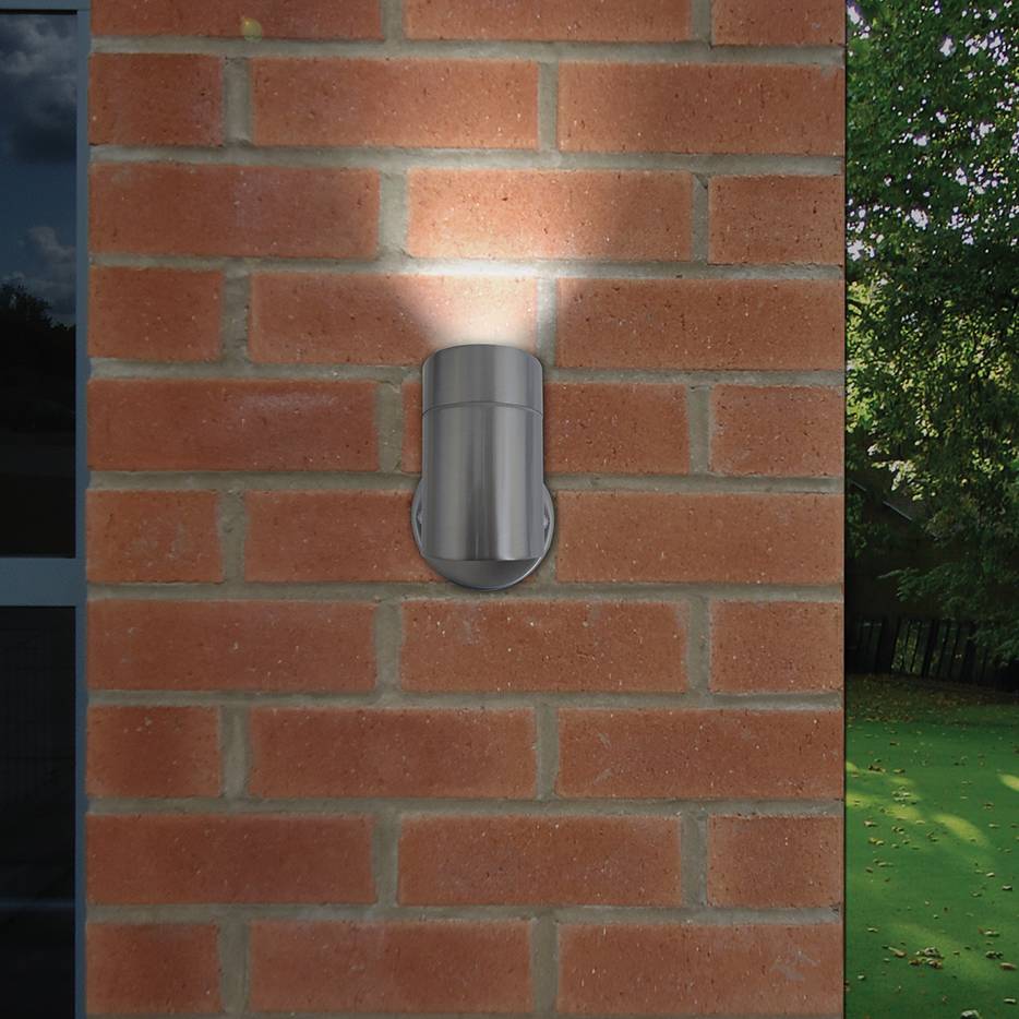 Eterna SSWLSING Stainless Steel Single GU10 Wall Light