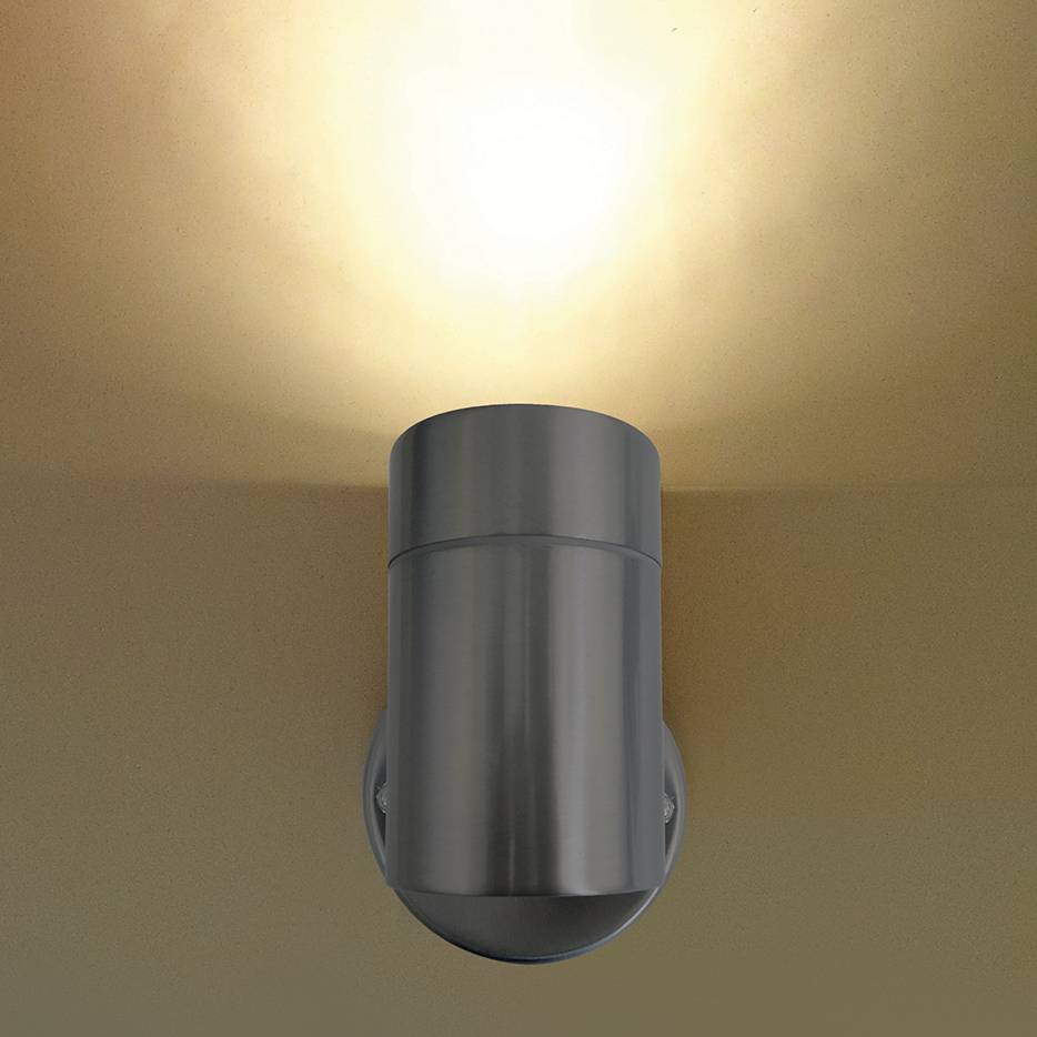 Eterna SSWLSING Stainless Steel Single GU10 Wall Light