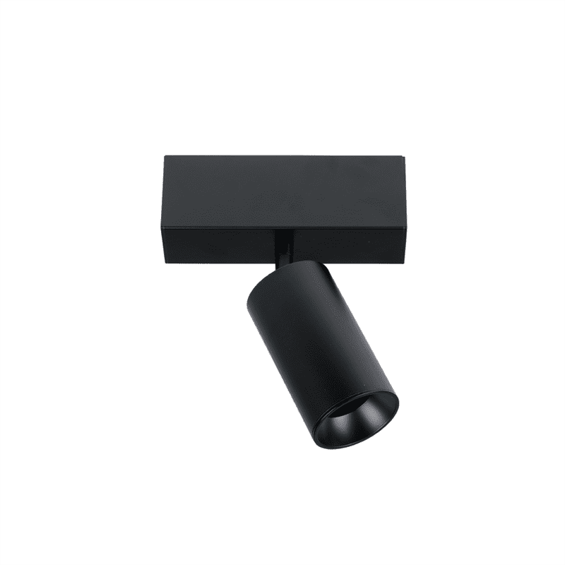 EuroPole 29301016 6w LED 120mm 1-Way Surface Downlight Dimmable Adjustable Round Matt Black 27/3 ...