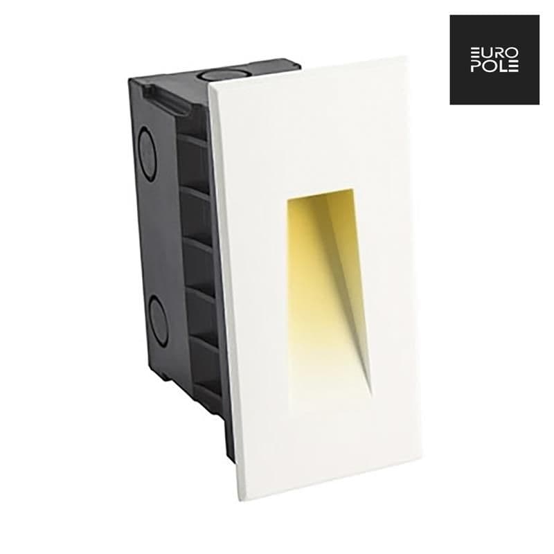 EuroPole 37220 3w LED IP67 Vertical Recessed Wall Light White 3000k