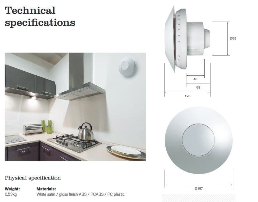Greenwood CV3SV Unity SELV Fan with SMART Humidistat/Timer