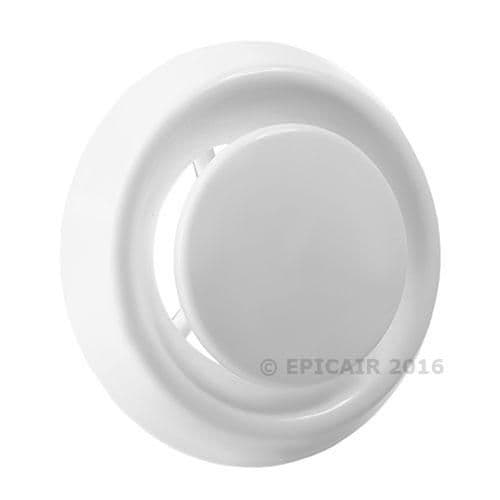 Greenwood GG47W Extract/Supply Ceiling Valve ø100mm White