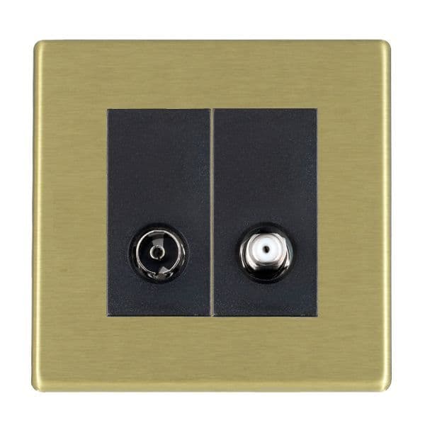 Hamilton 72CTVSATB Hartland CFX Satin Brass 2G Non-Isolated TV Sat 2in ...