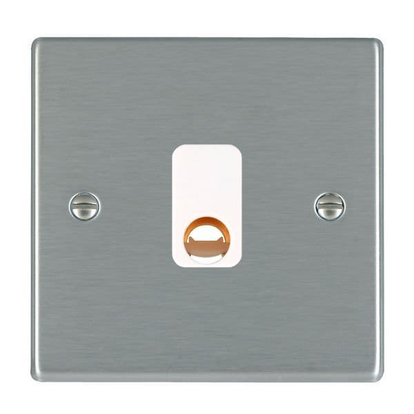 Hamilton 74COW Hartland Satin Stainless 20A Cable Outlet With White Insert