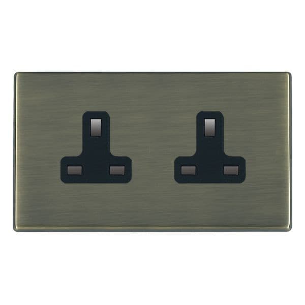 Hamilton 79CUS99B Hartland CFX Antique Brass 2G 13A Unswitched Socket ...