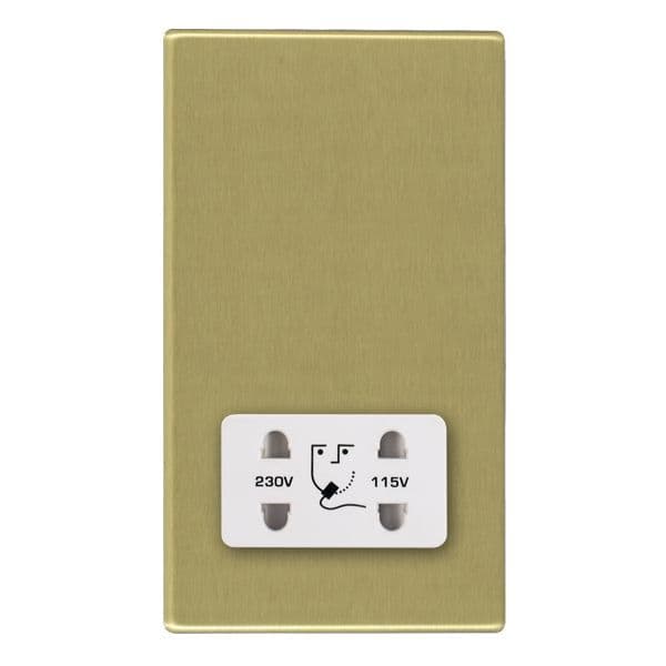 Hamilton 7G22SHSW Hartland G2 Satin Brass Shaver Dual Volt Socket With ...