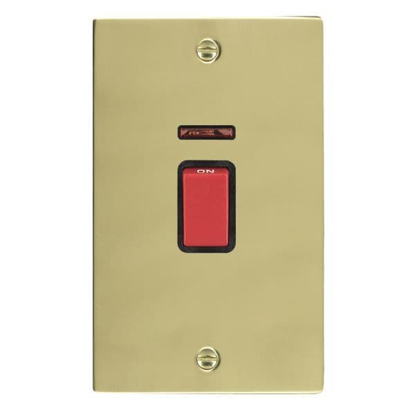 Hamilton 8145VB Sheer Polished Brass 45A Double Pole NEON Vertical Red ...
