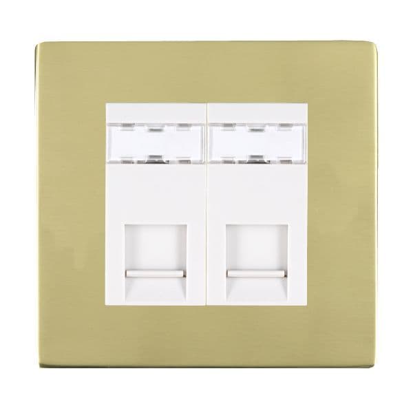 Hamilton 81C2J45W Sheer CFX Polished Brass 2G RJ45 CAT5E Unshielded ...