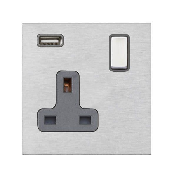 Hamilton 8G24SS1USBSS-QG Sheer G2 Satin Stainless Single Pole 1G ...