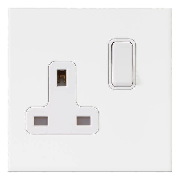 Hamilton 8G2MWSS1WH-W Sheer G2 Matt White 1G 13A Double Pole Switch ...