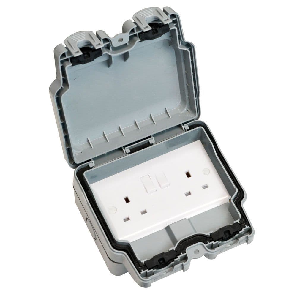 Hamilton ELMSS2GY Elemento IP66 2 Gang 13A Double Pole Lockable ...
