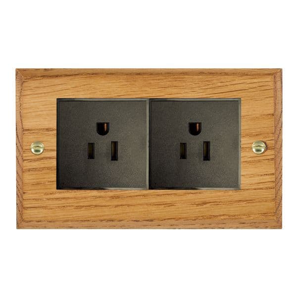 Hamilton WCM5320B Woods Chamfered Medium Oak 2g 15A USA Unswitched ...