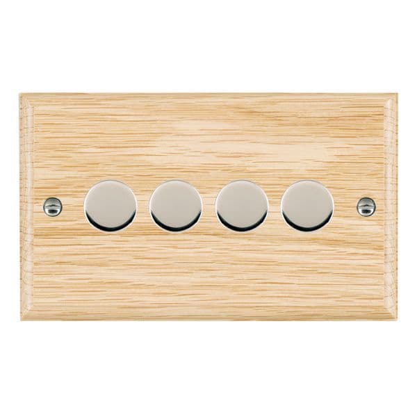 Hamilton WOL4XTEBC Woods Ovolo Light Oak 4g 250W Multi-Way Dimmer With ...