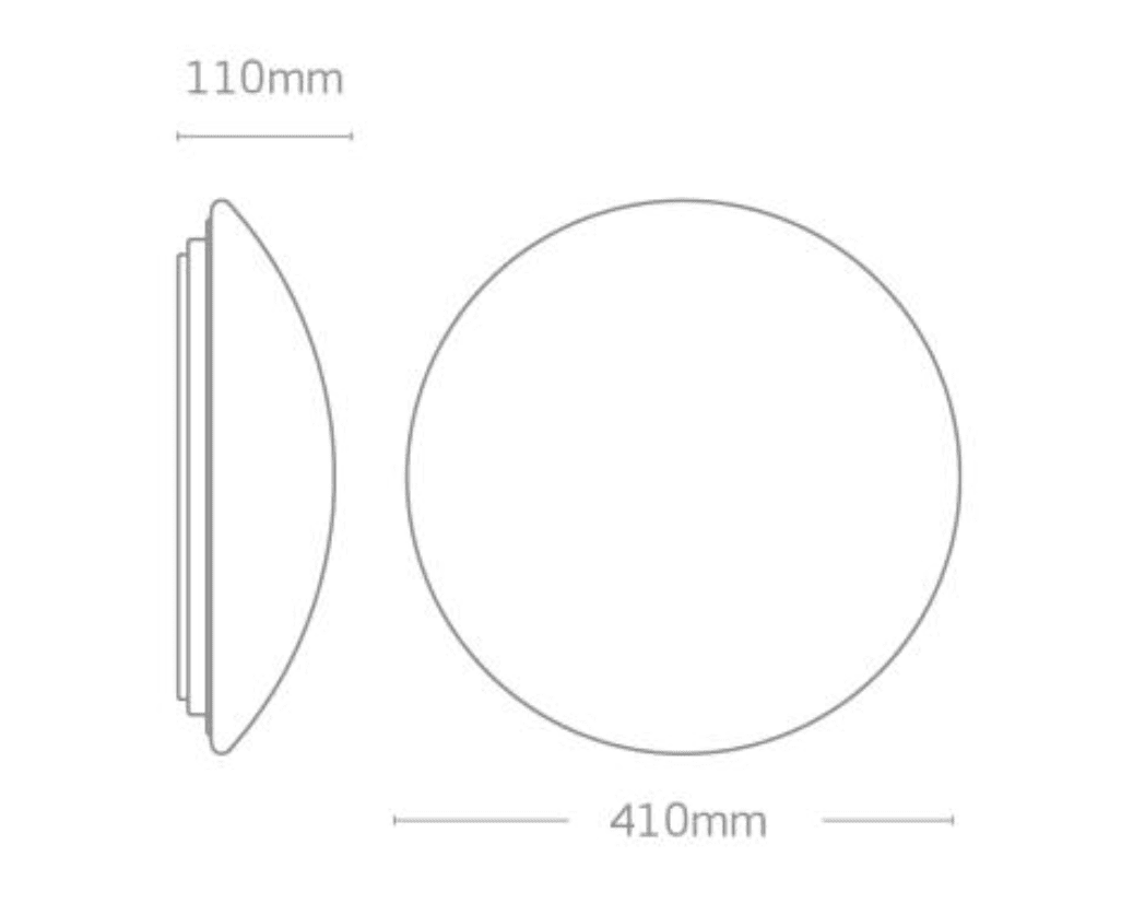 JCC JC24242EM RadiaLED Slim Mains IP44 410mm Bulkhead 32W 4K LED White/Opal EM