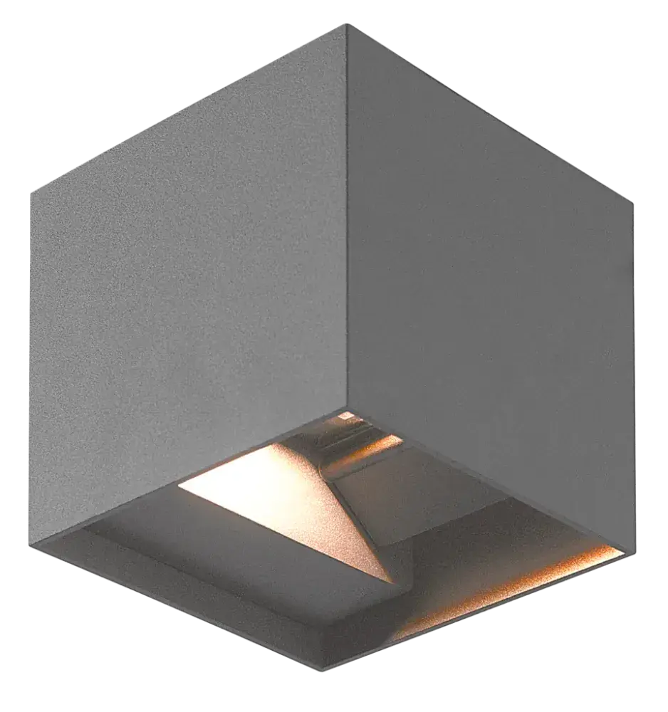 Kosnic ASPS12-GRY Aspen 10W Up and Down Square LED Wall Light Grey